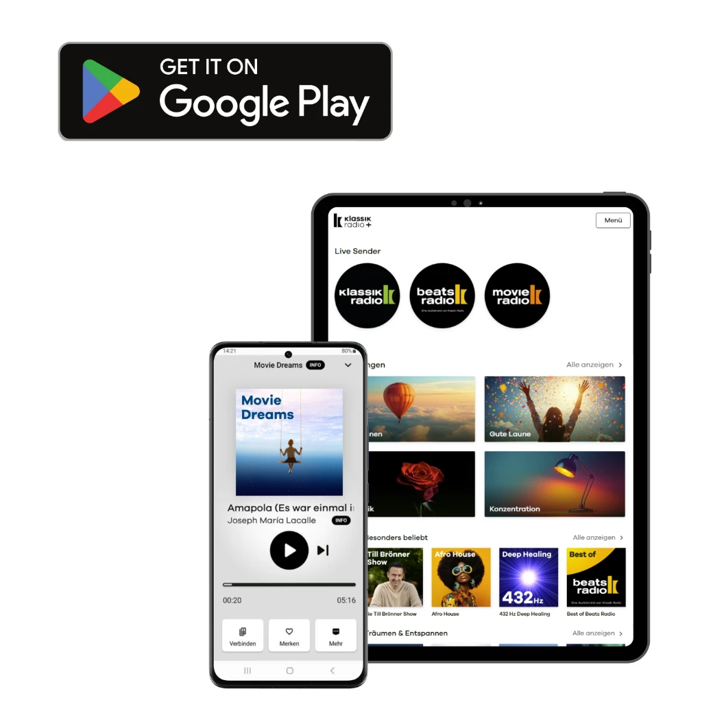 Klassik Radio Plus - Die Musik-App zum Entspannen und Genießen